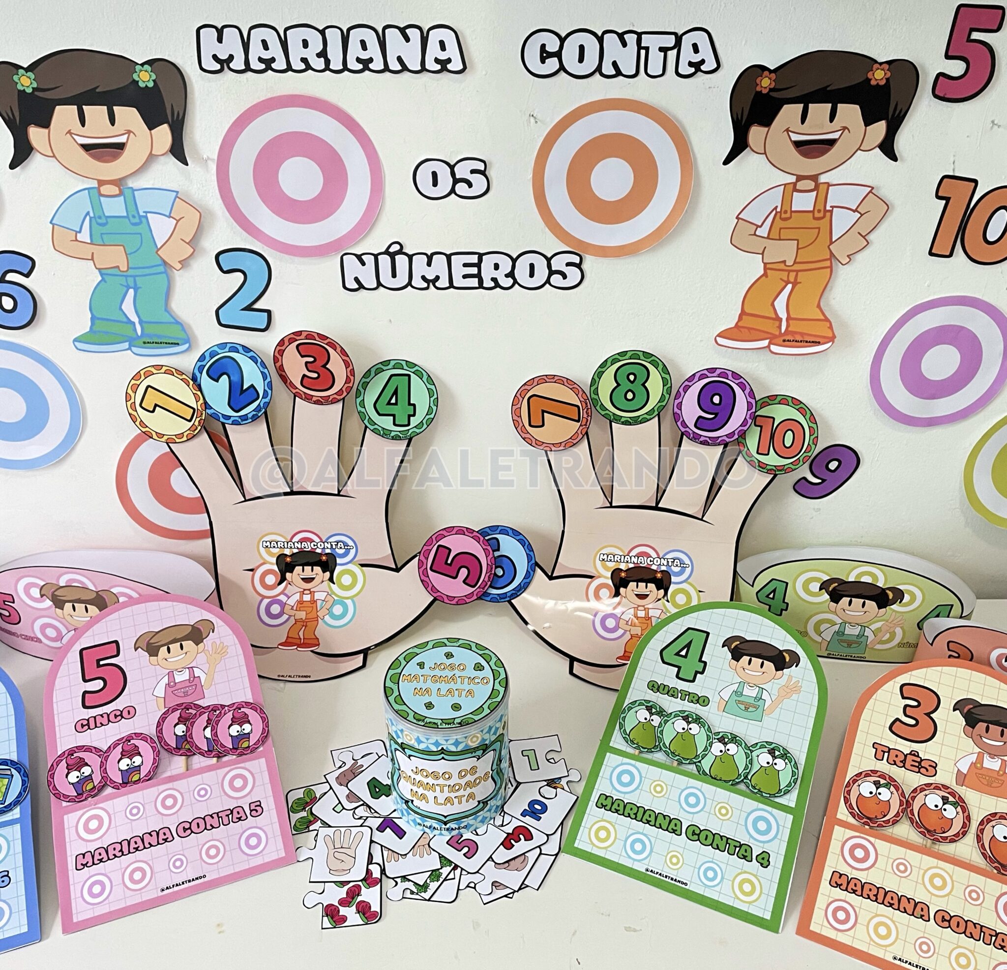 Kit Mariana conta os números - Lojinha Alfaletrando - Andressa Marchioti