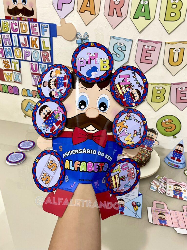 Kit aniversário do Seu Alfabeto - Lojinha Alfaletrando - Andressa Marchioti