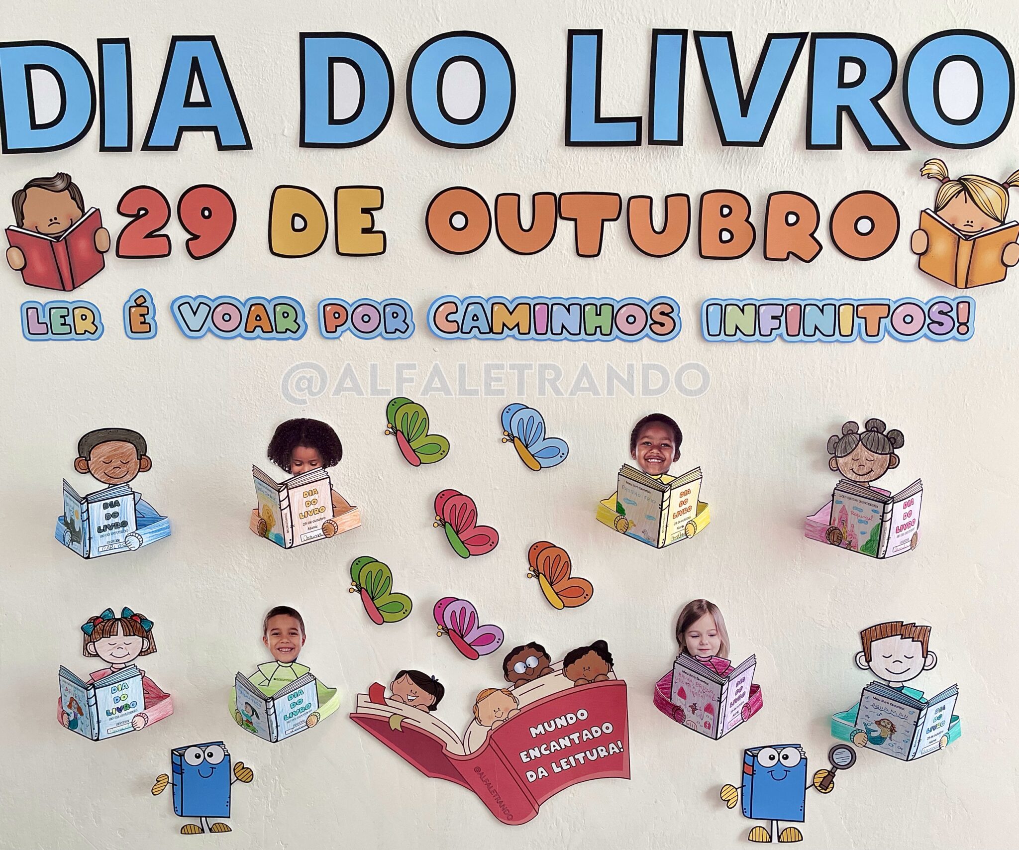 Painel Dia Nacional do livro - Lojinha Alfaletrando - Andressa Marchioti