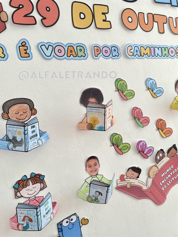Painel dia do livro alfaletrando – Lojinha Alfaletrando – Andressa Marchioti