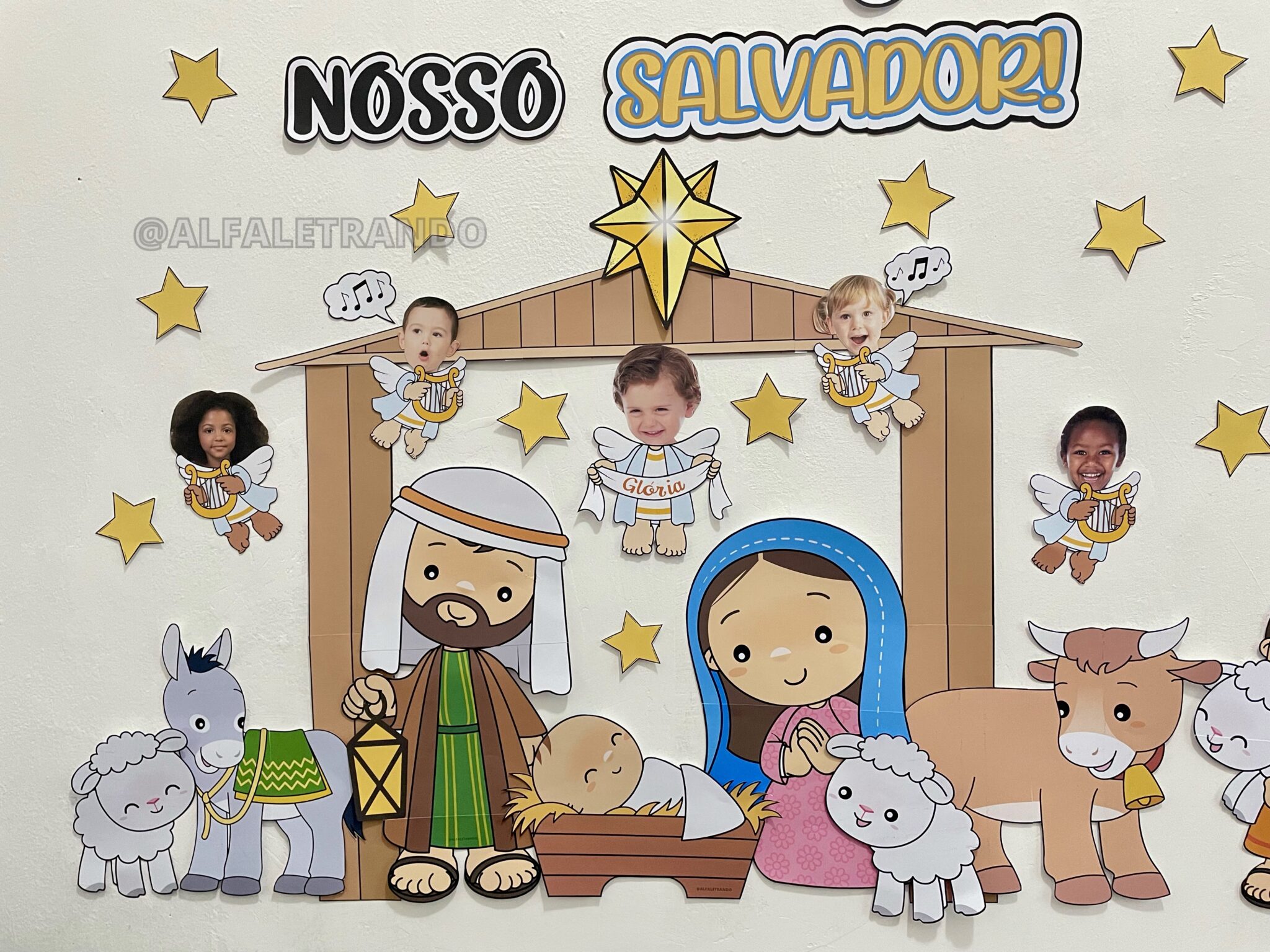 Painel Natal cristão - Lojinha Alfaletrando - Andressa Marchioti