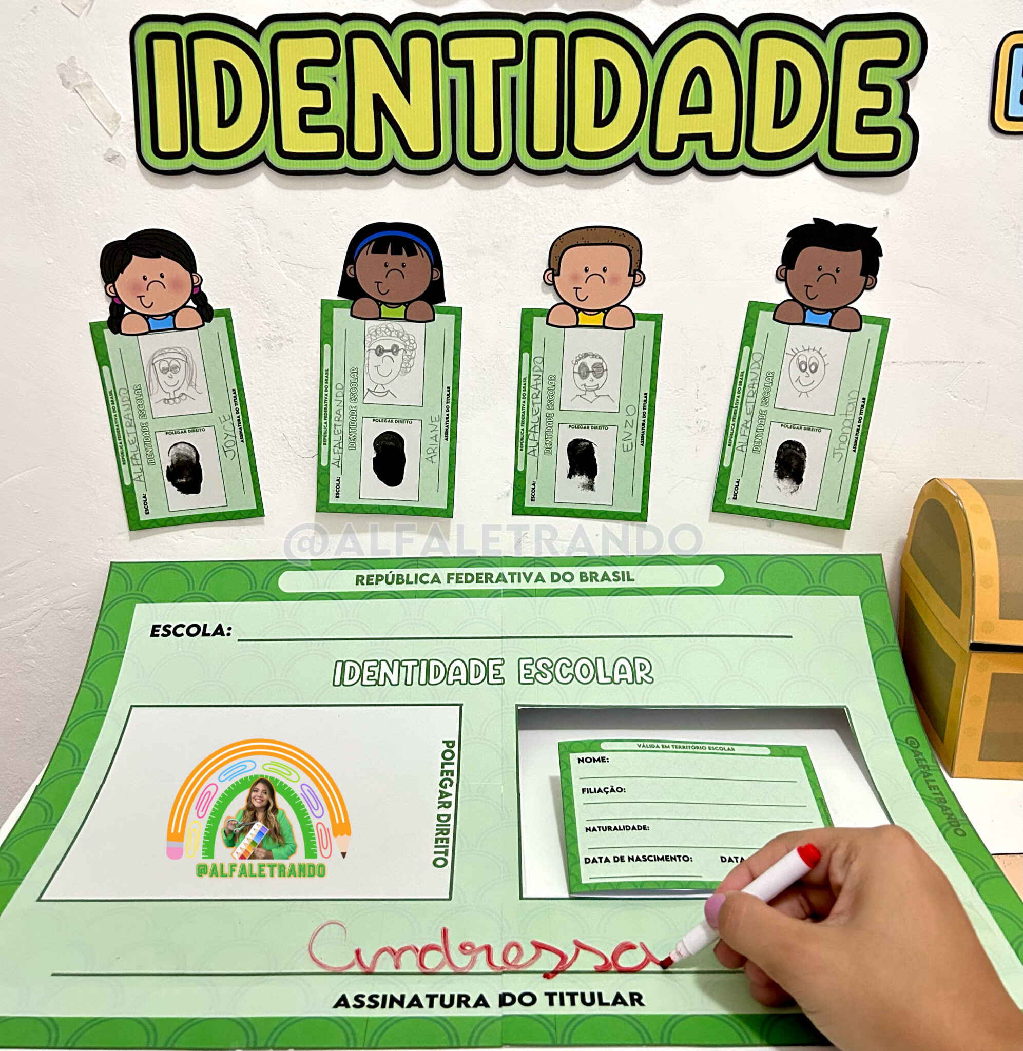 Projeto identidade 2 em 1 - Lojinha Alfaletrando - Andressa Marchioti