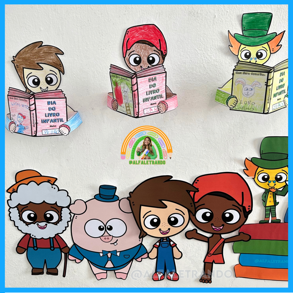 Painel dia Nacional do livro infantil - Lojinha Alfaletrando - Andressa Marchioti