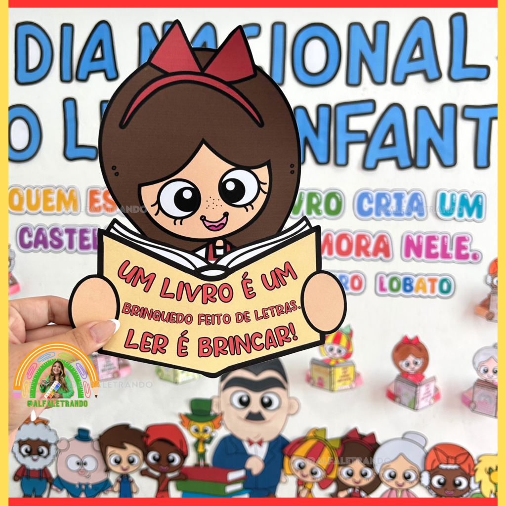 PAINEL DIA DO LIVRO INFANTIL - Lojinha Alfaletrando - Andressa Marchioti