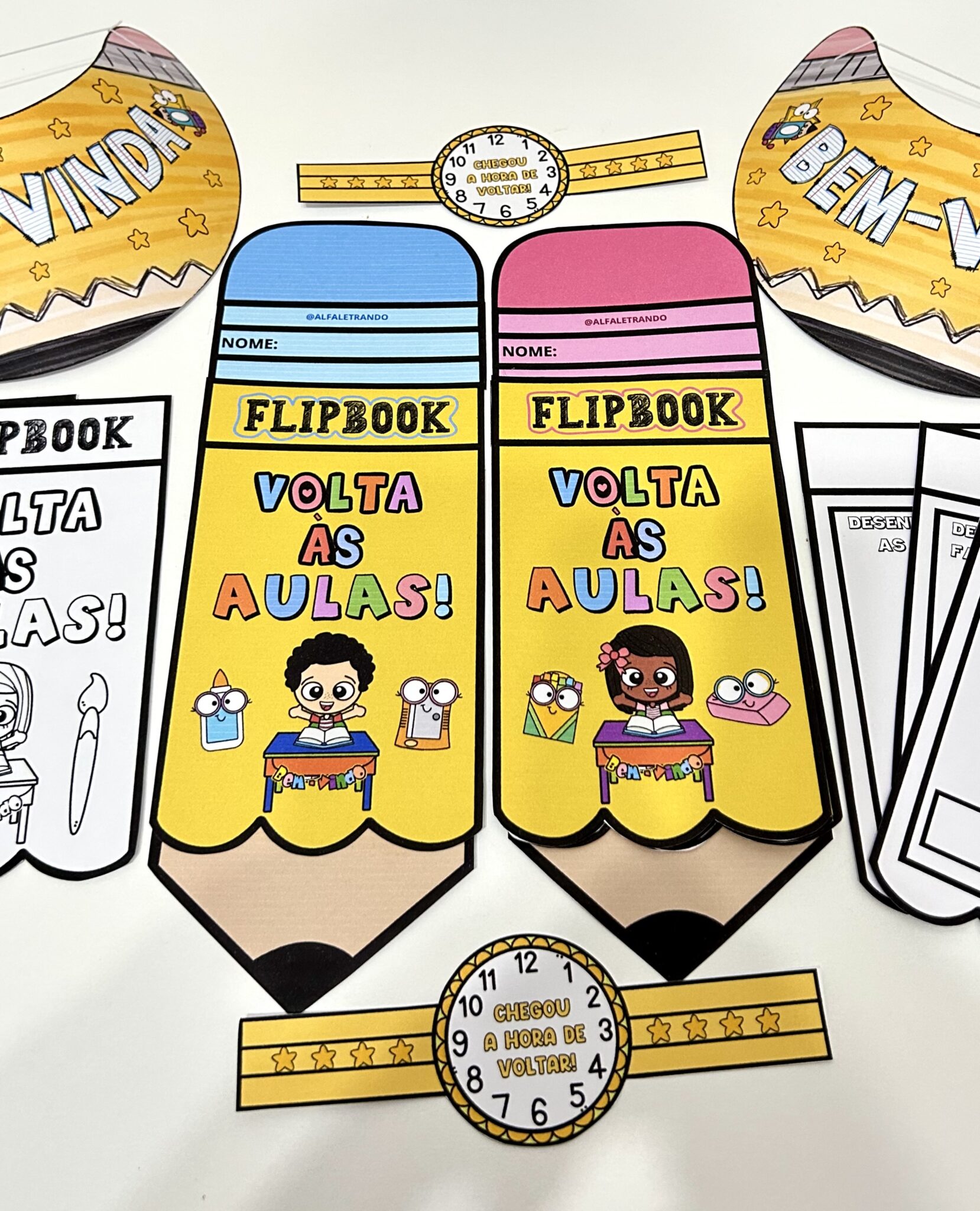Mini kit volta às aulas flipbook - Lojinha Alfaletrando - Andressa ...