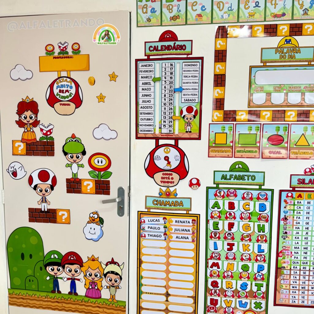 Kit sala de aula Super Mario - Lojinha Alfaletrando - Andressa Marchioti