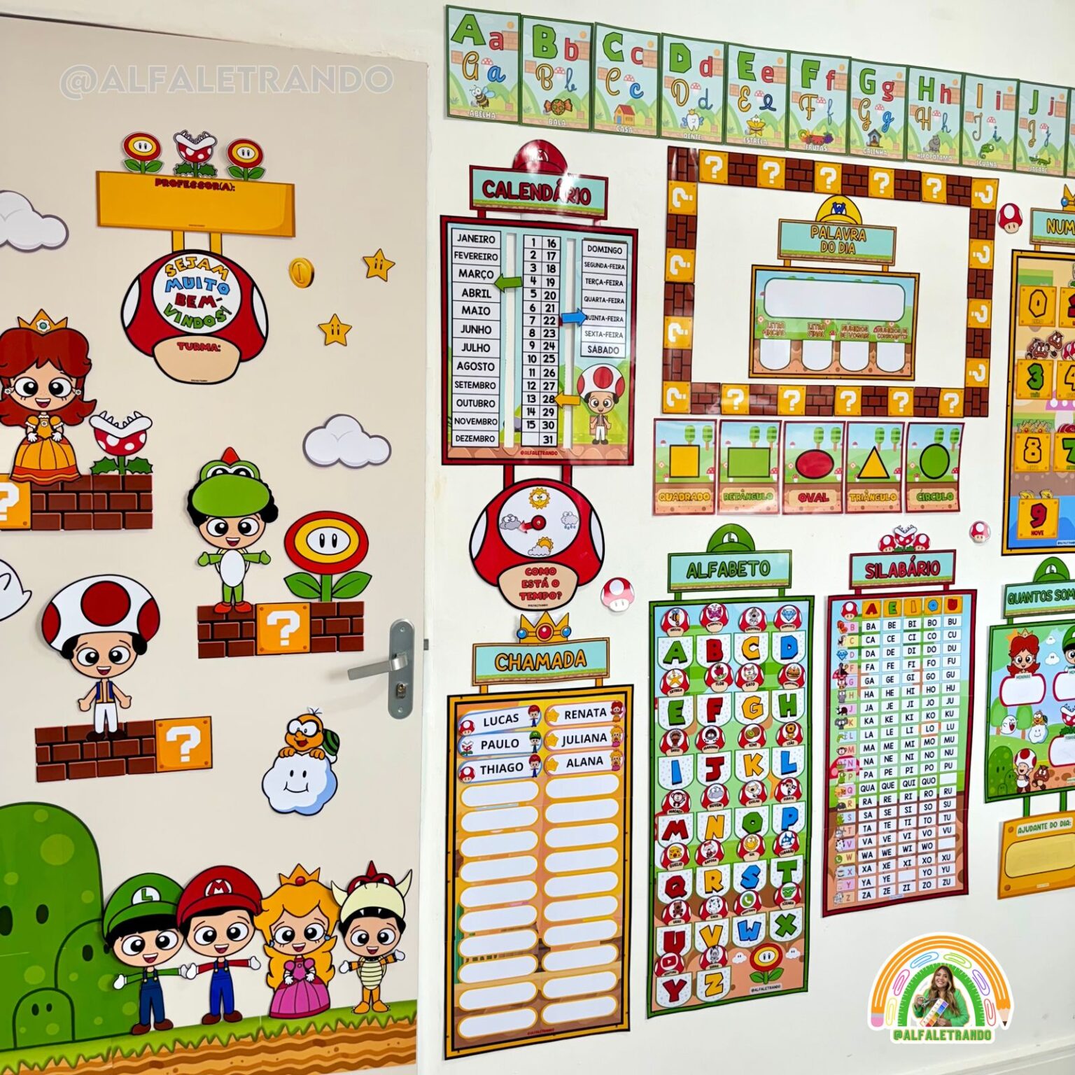 Kit sala de aula Super Mario - Lojinha Alfaletrando - Andressa Marchioti