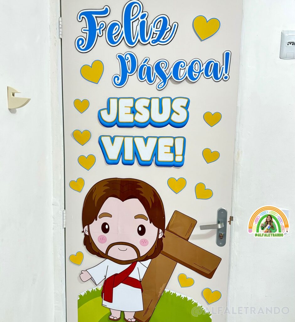 Painel de porta Páscoa cristã - Lojinha Alfaletrando - Andressa Marchioti Painel de porta Páscoa cristã - Lojinha Alfaletrando - Andressa Marchioti
