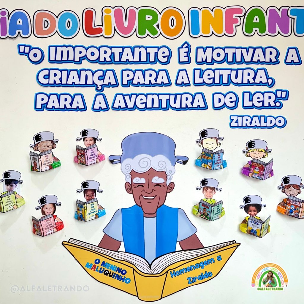Painel dia do livro em homenagem a Ziraldo - Lojinha Alfaletrando ...