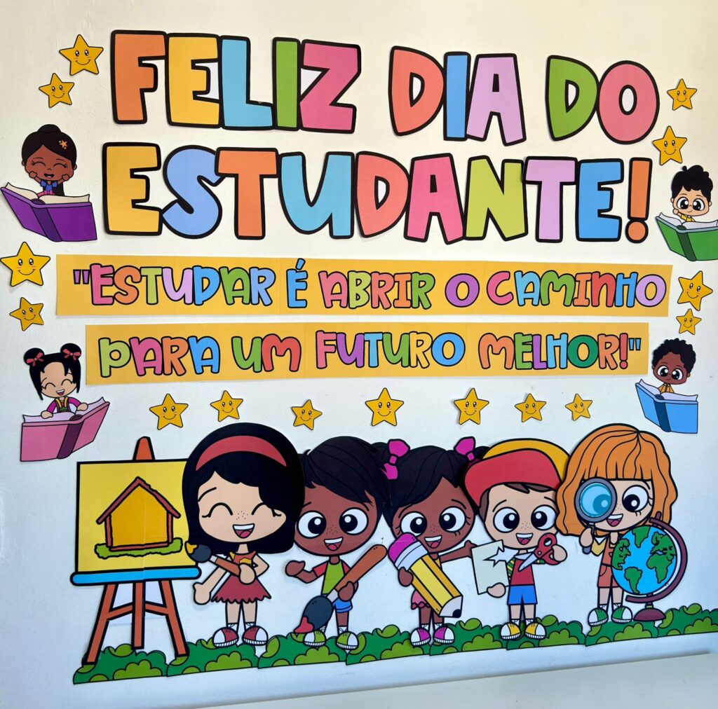 Painel dia do estudante - Lojinha Alfaletrando - Andressa Marchioti