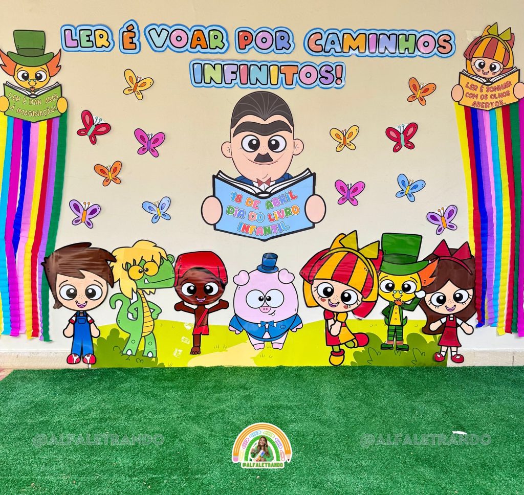 Painel sítio do picapau Amarelo - dia do livro infantil - Lojinha Alfaletrando - Andressa Marchioti